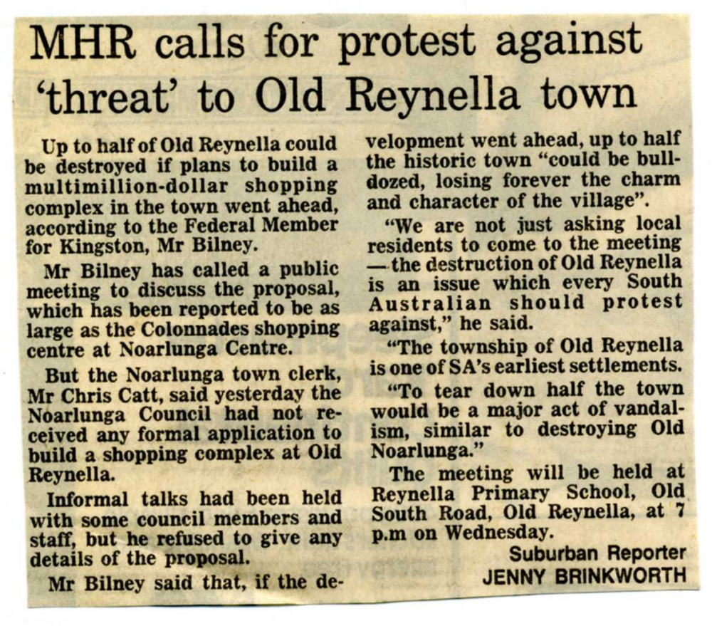 History of Reynella - Newspaper clippings - Reynella Primary School