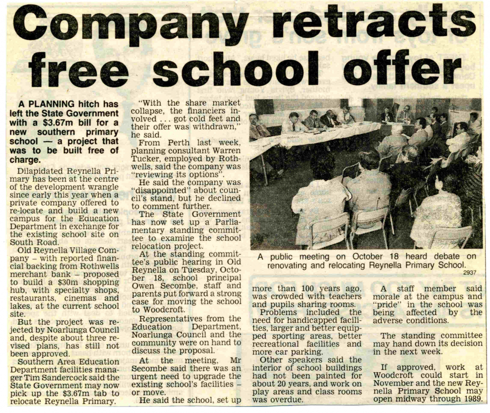 History of Reynella - Newspaper clippings - Reynella Primary School